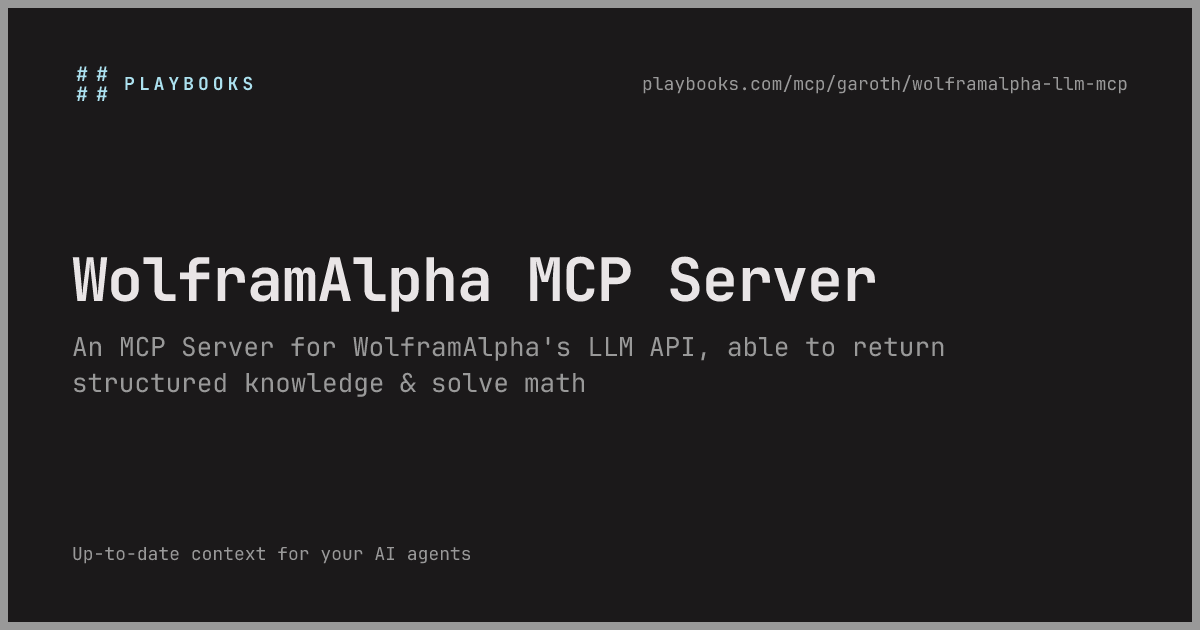 WolframAlpha MCP Server - garoth/wolframalpha-llm-mcp