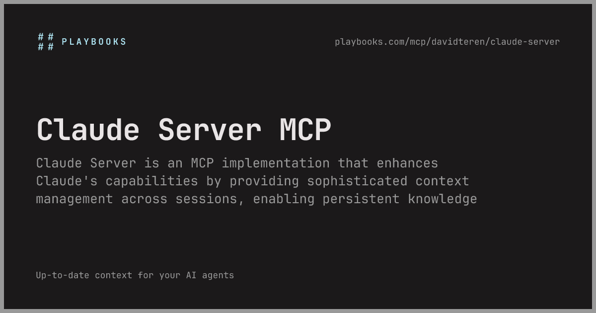 Claude Server MCP - davidteren/claude-server