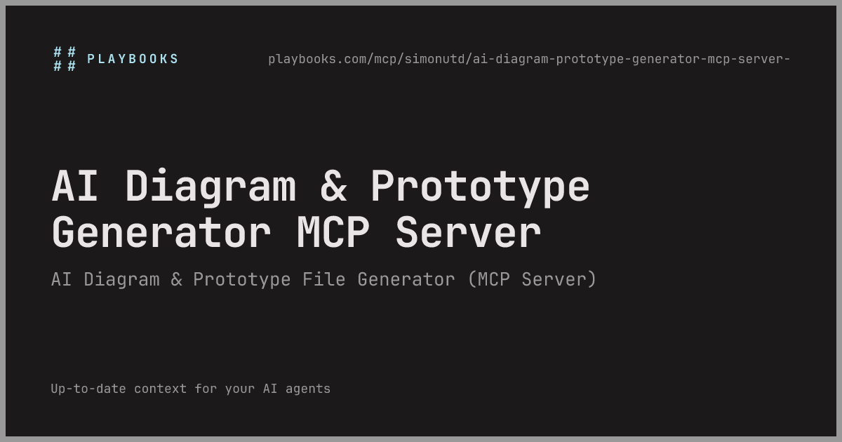 AI Diagram & Prototype Generator MCP Server - simonutd/ai-diagram ...
