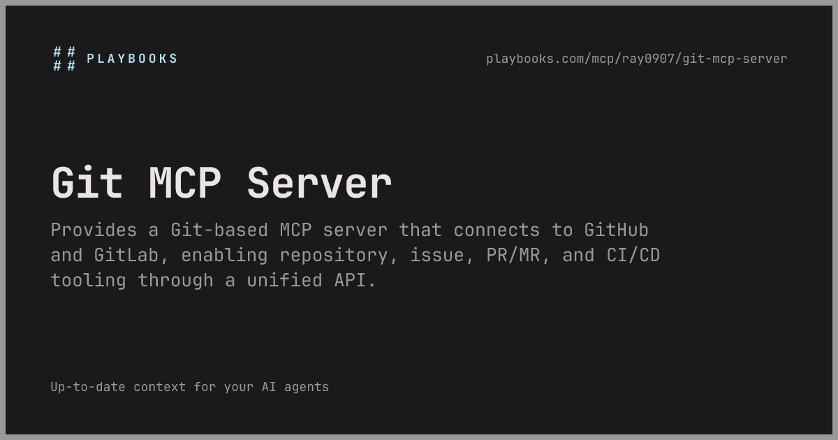Git MCP Server - ray0907/git-mcp-server