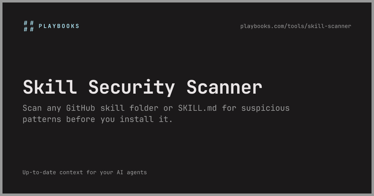 Skill Security Scanner