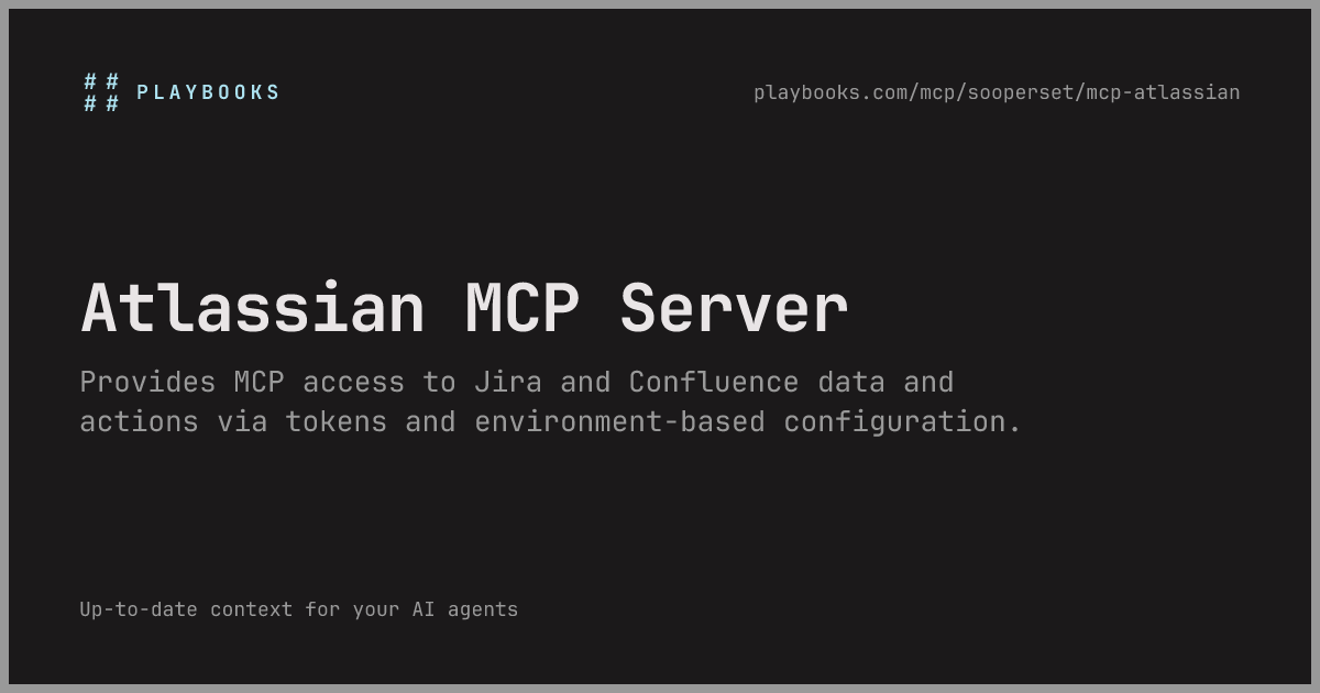 Atlassian MCP Server - sooperset/mcp-atlassian