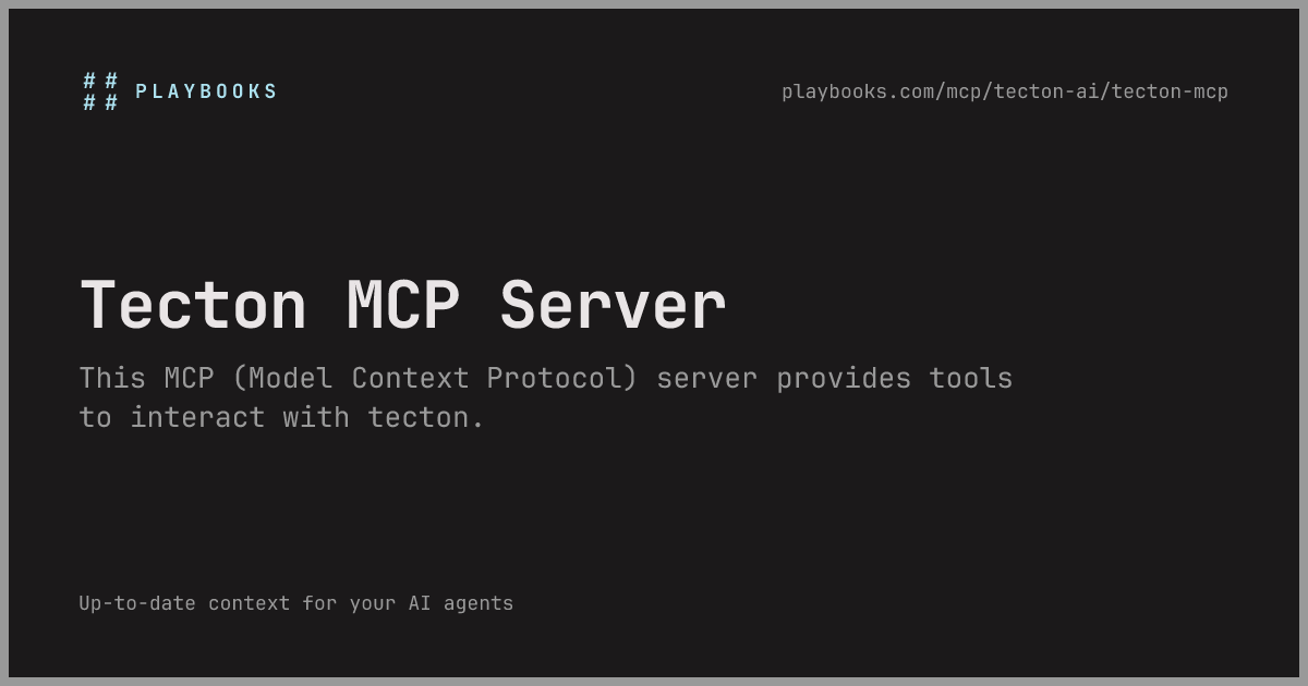 Tecton MCP Server - tecton-ai/tecton-mcp