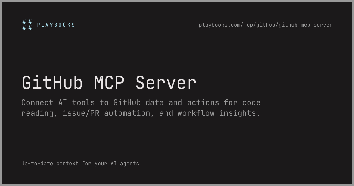 GitHub MCP Server - playbooks