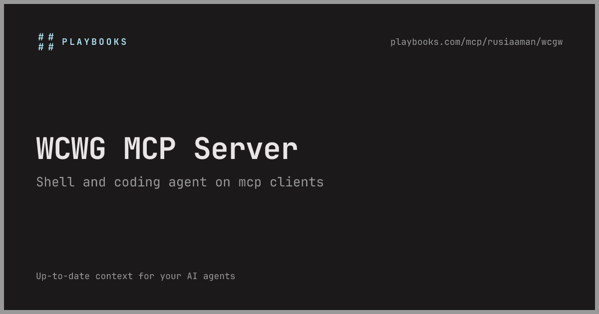 WCWG MCP Server - rusiaaman/wcgw