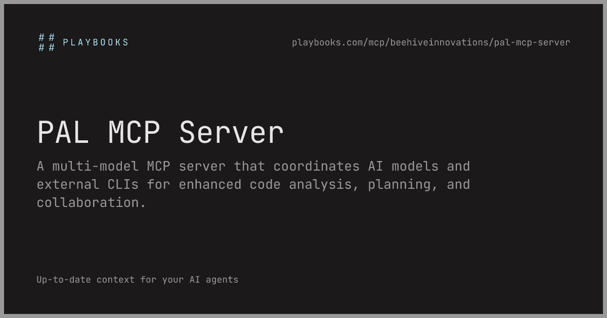 PAL MCP Server - playbooks