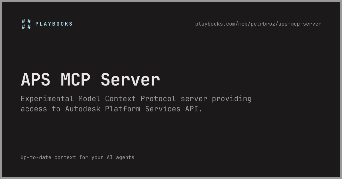 APS MCP Server - petrbroz/aps-mcp-server