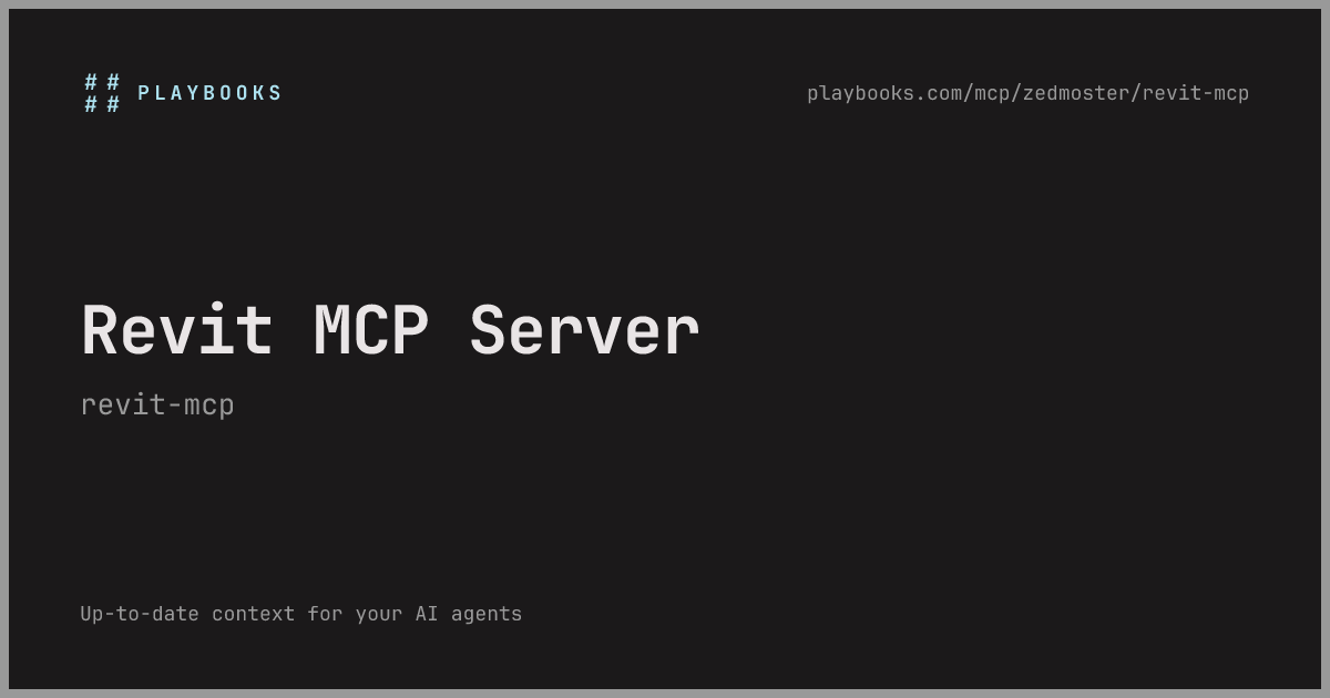 Revit MCP Server - zedmoster/revit-mcp