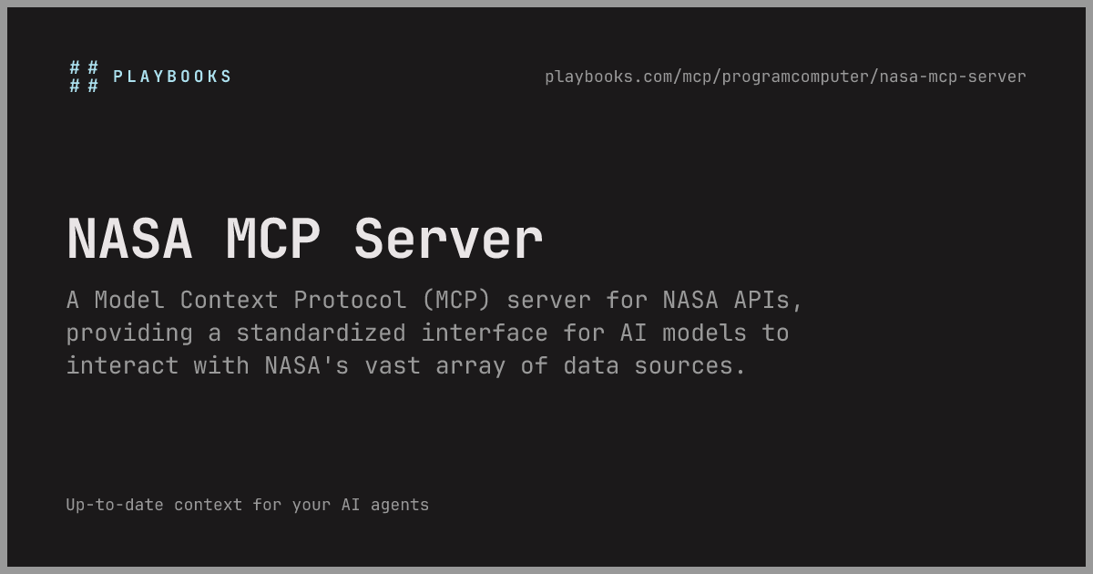 NASA MCP Server - programcomputer/nasa-mcp-server