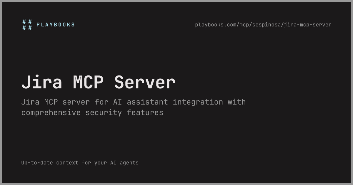 Jira MCP Server - sespinosa/jira-mcp-server