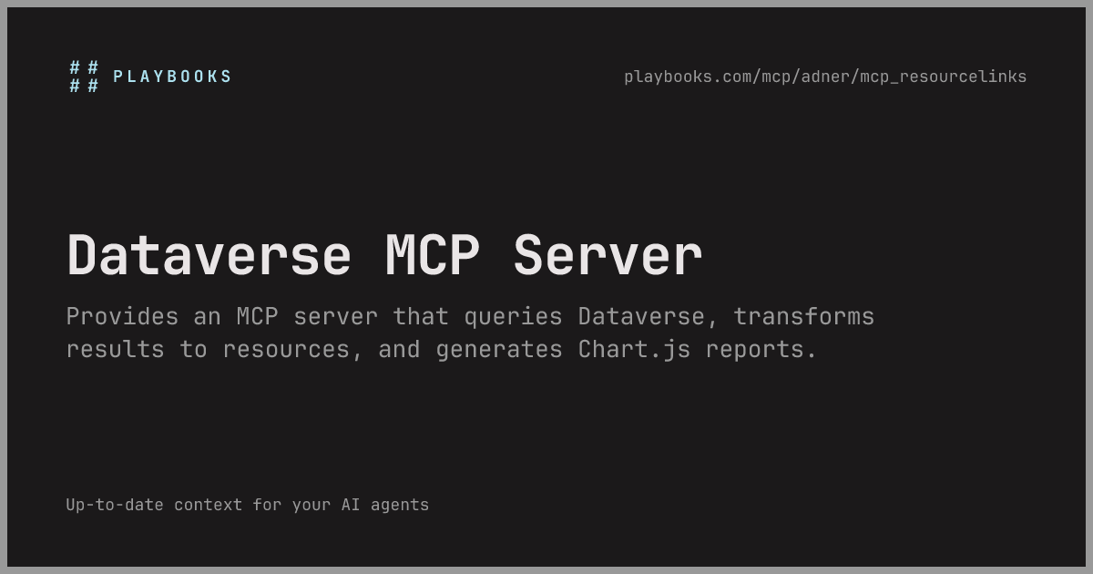 Dataverse MCP Server - adner/mcp_resourcelinks
